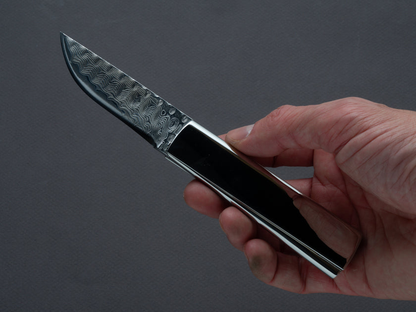 Roberto Ottonello - Gravity Knife - VG-10 - Damascus - 70mm - Mirror P ...