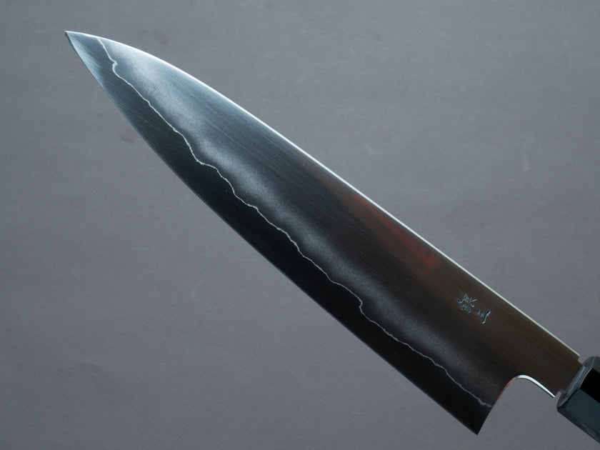 Tetsujin - Silver #3 - Ukiba - Gyuto 210mm - Taihei Makassar Ebony Han ...