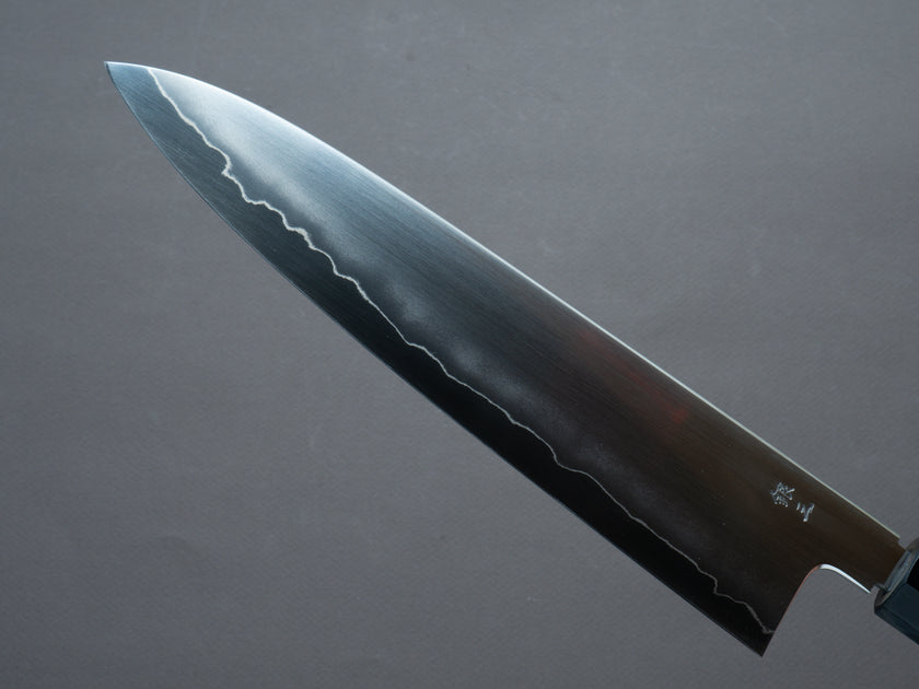 Tetsujin - Ukiba - Silver #3 - 240mm Gyuto - Taihei Makassar Ebony Han ...