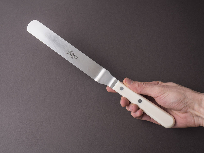 Ateco - Pastry Spatula - 9" Offset - Rounded Tip - White Handle – Strata